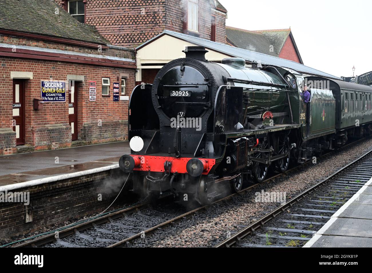 Historic steam locomotive schools class steam locomotive hi-res stock ...