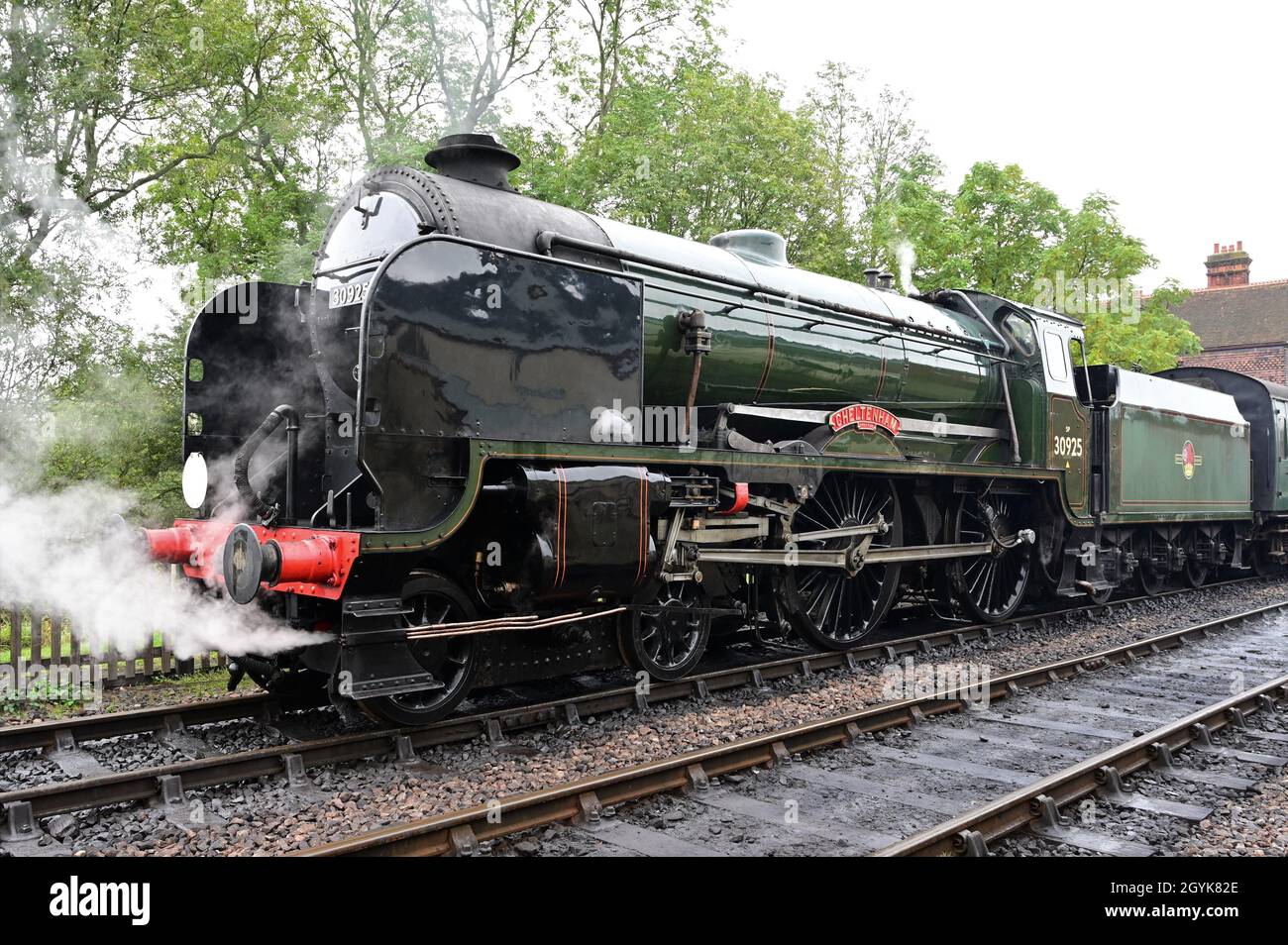 Historic steam locomotive schools class steam locomotive hi-res stock ...