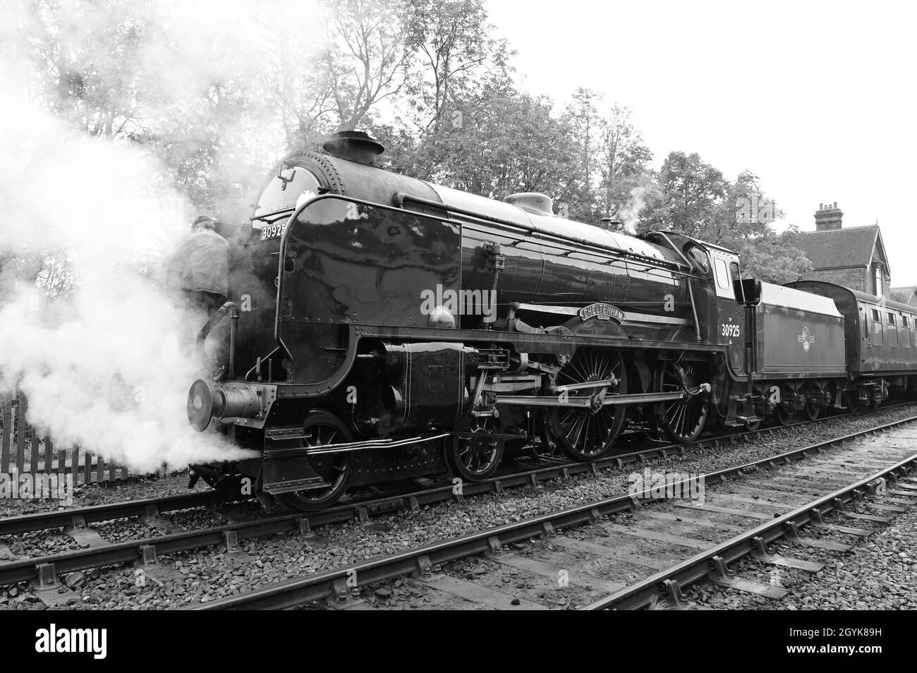 Historic steam locomotive schools class steam locomotive hi-res stock ...