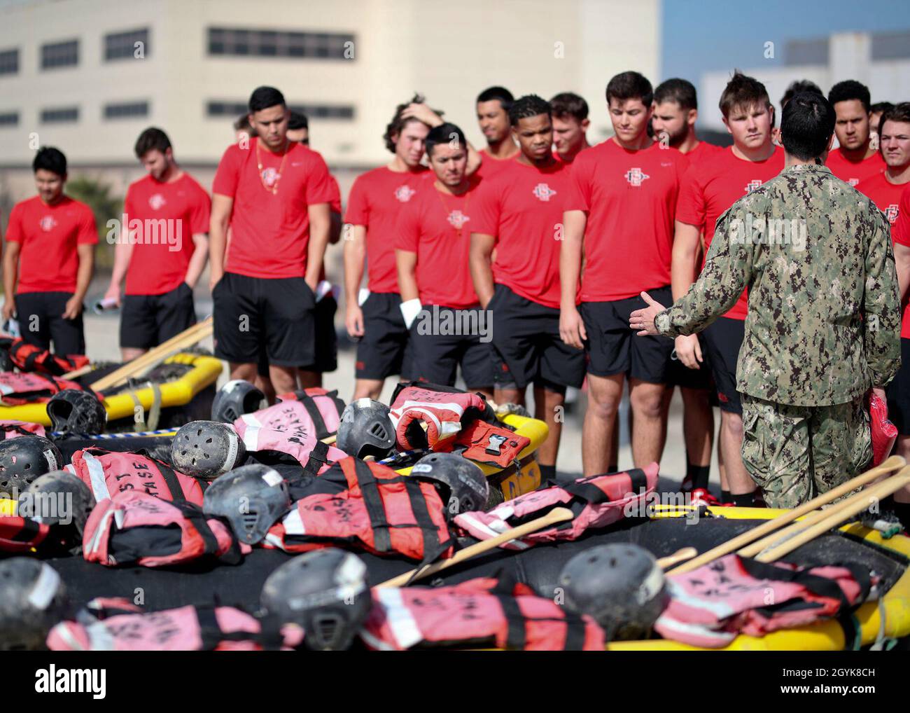 CORONADO, Calif. (Jan. 15, 2020) Members of the San Diego Sate ...