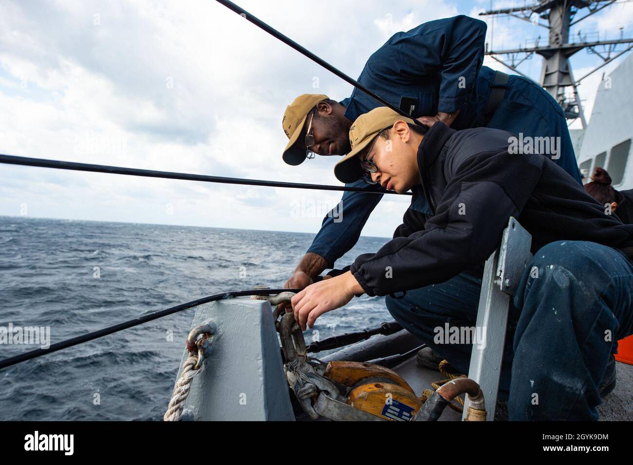200115-N-MD802-1162 GULF OF OMAN (Jan. 15, 2020) Boatswain’s Mate ...