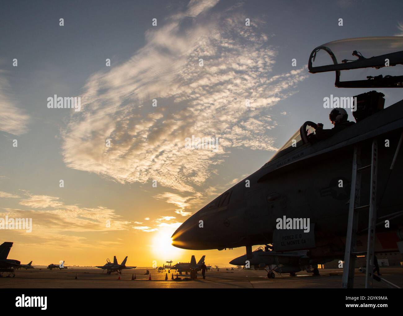 U.S Marine Corps Capt. Landon Keller, an F/A-18 Super Hornet pilot with ...