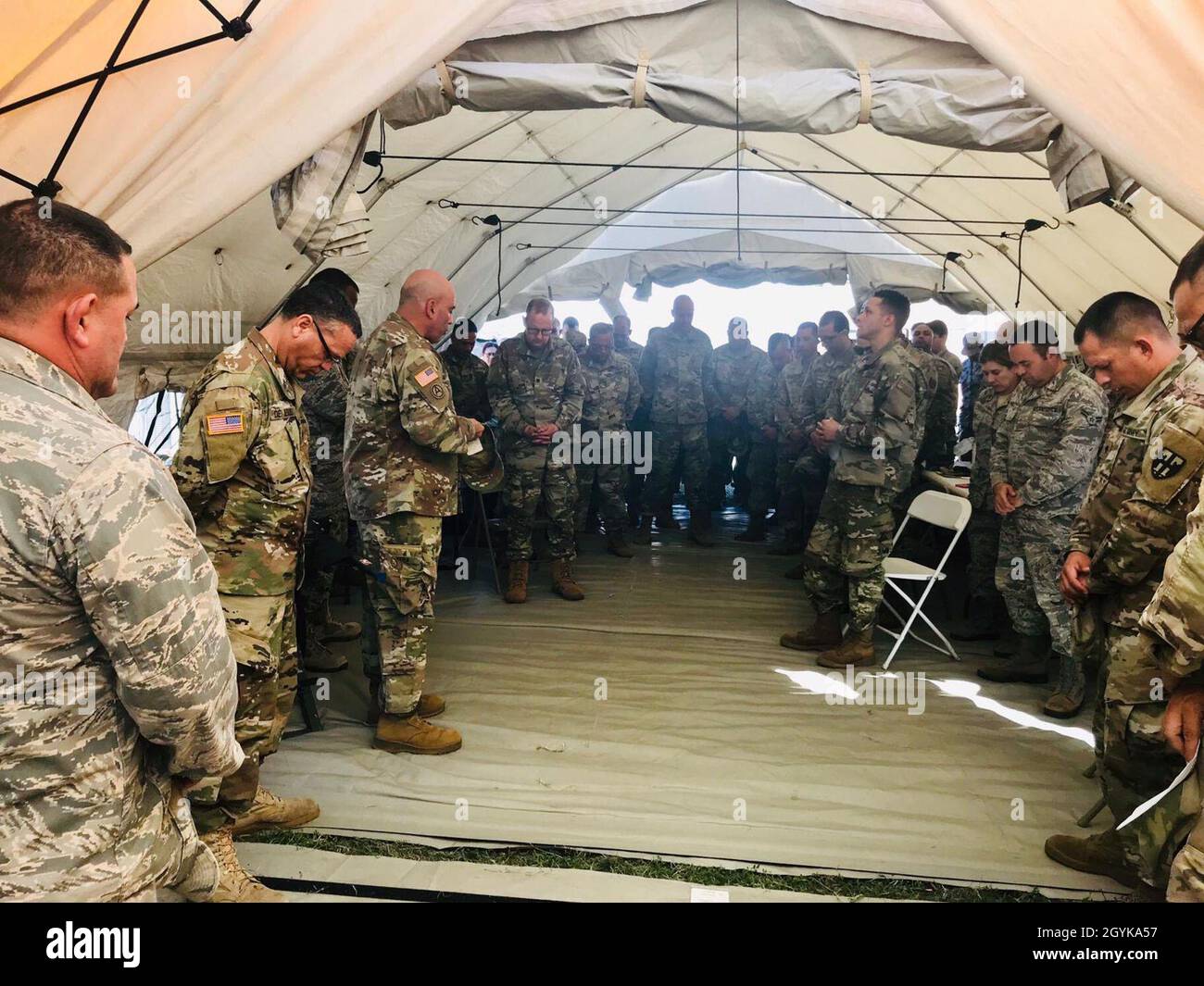 U.S. Airmen with the Puerto Rico Air National Guard provide support at ...