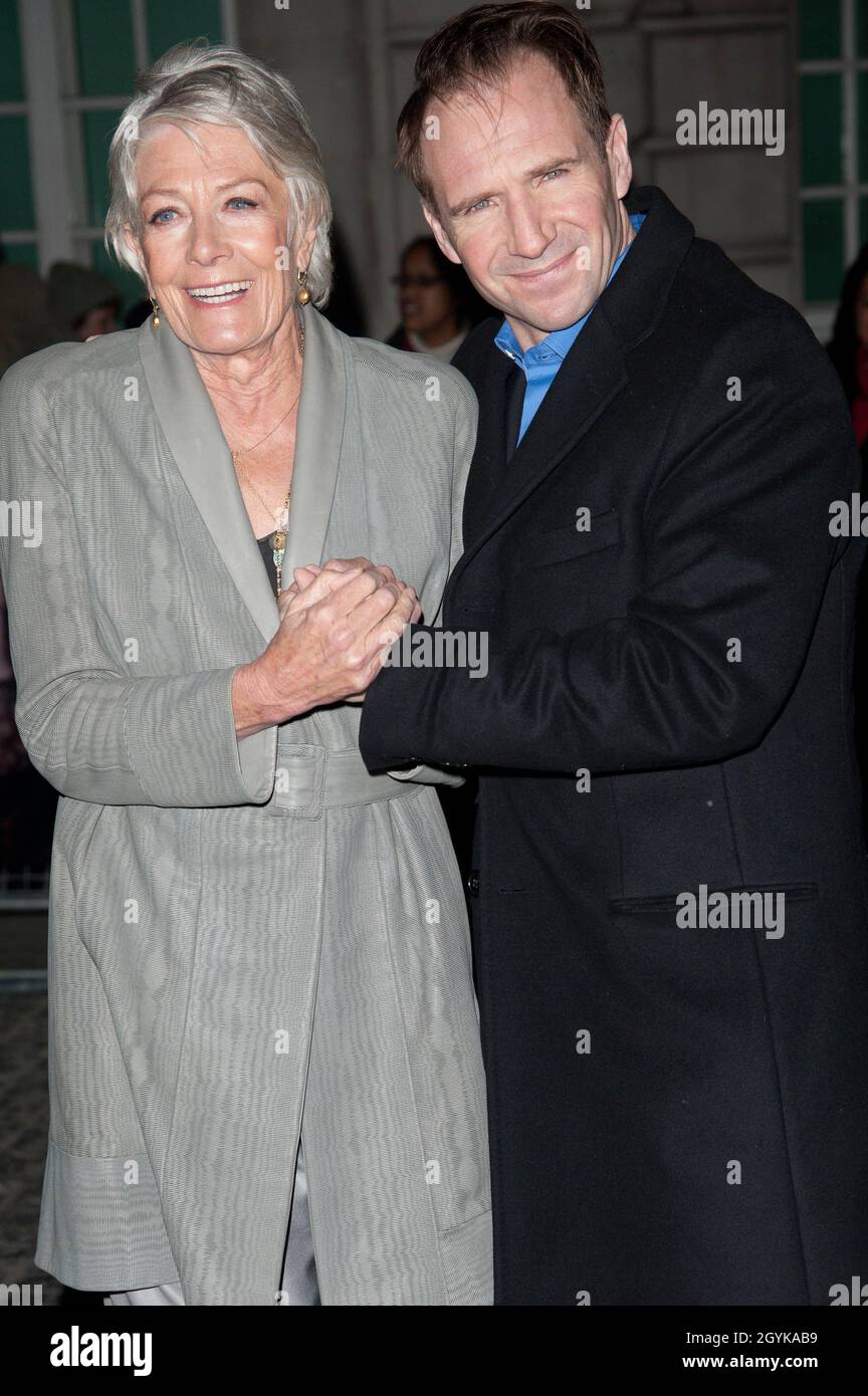 London, UK. 050112. Vanessa Redgrave and Ralph Fiennes at a special ...