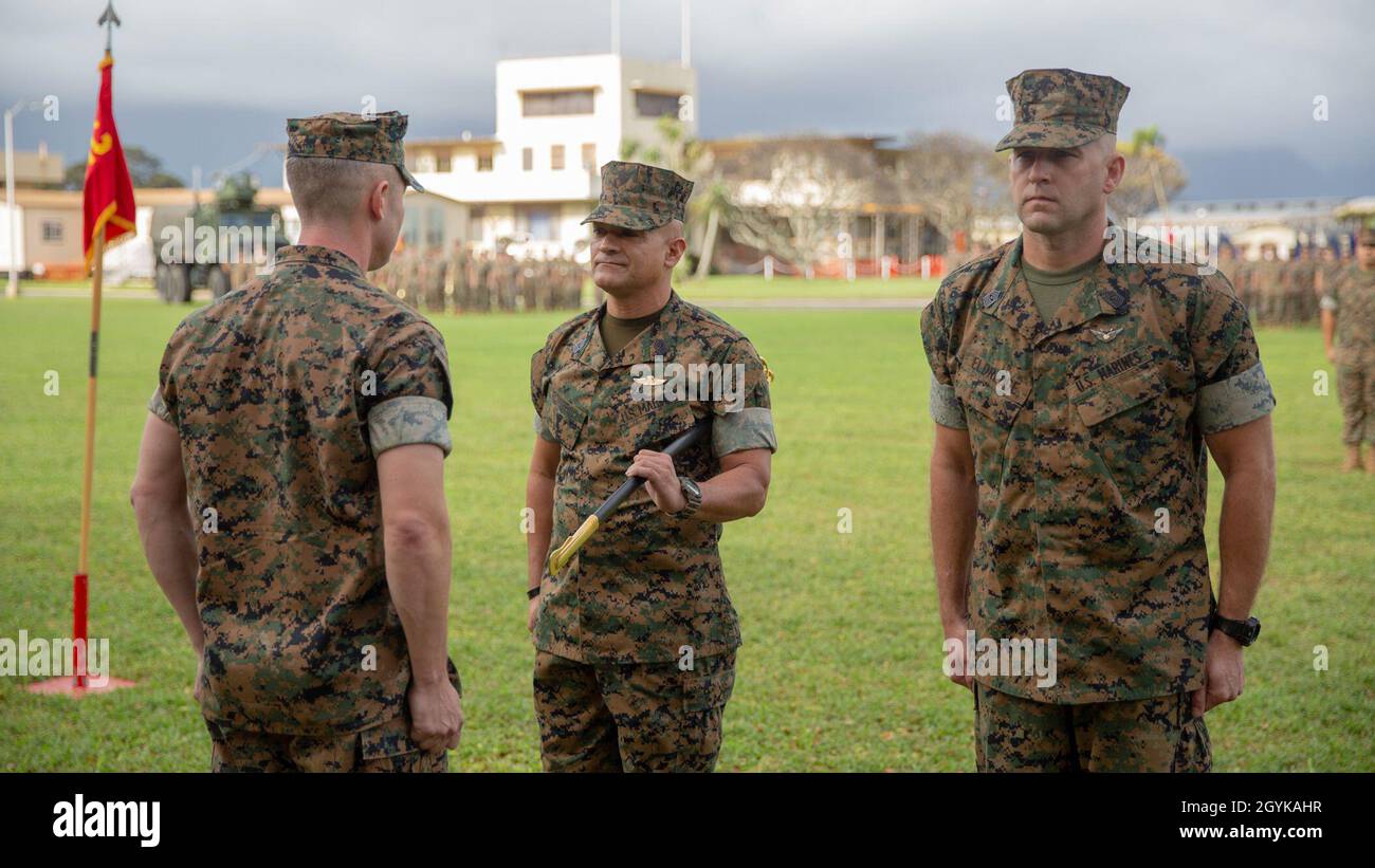 U.S. Marine Corps Sgt. Maj. Jose Romero, offgoing sergeant major, for ...