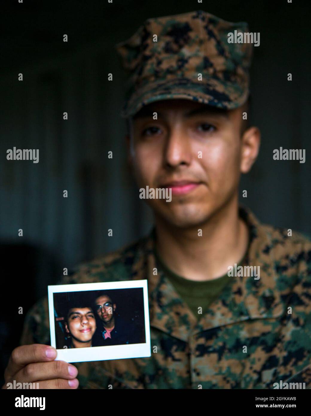 U.S. Marine Corps Cpl. Luis Valencia, an administration chief with ...
