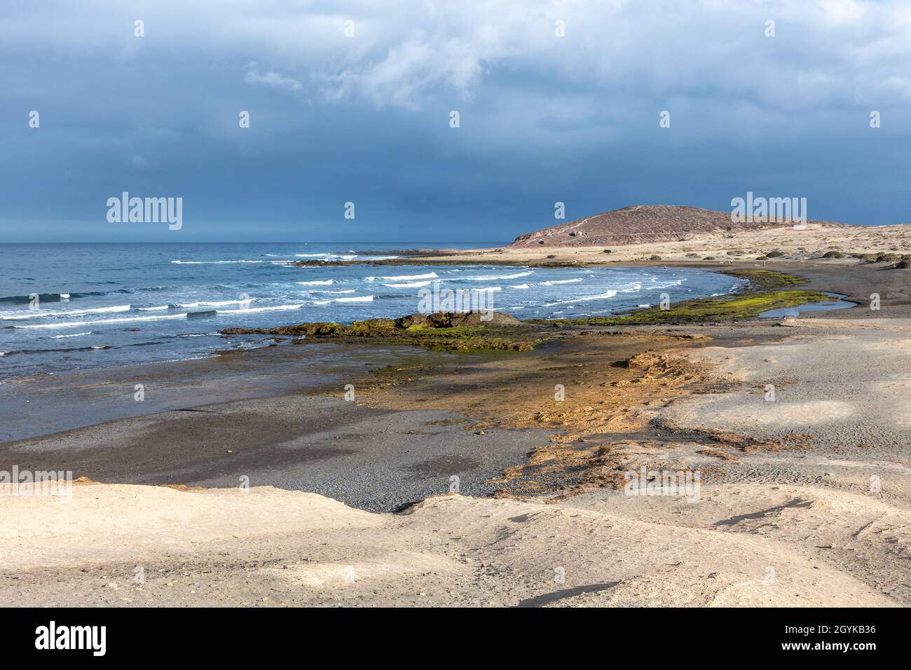 Tropical beach under gloomy sky hi-res stock photography and images - Alamy