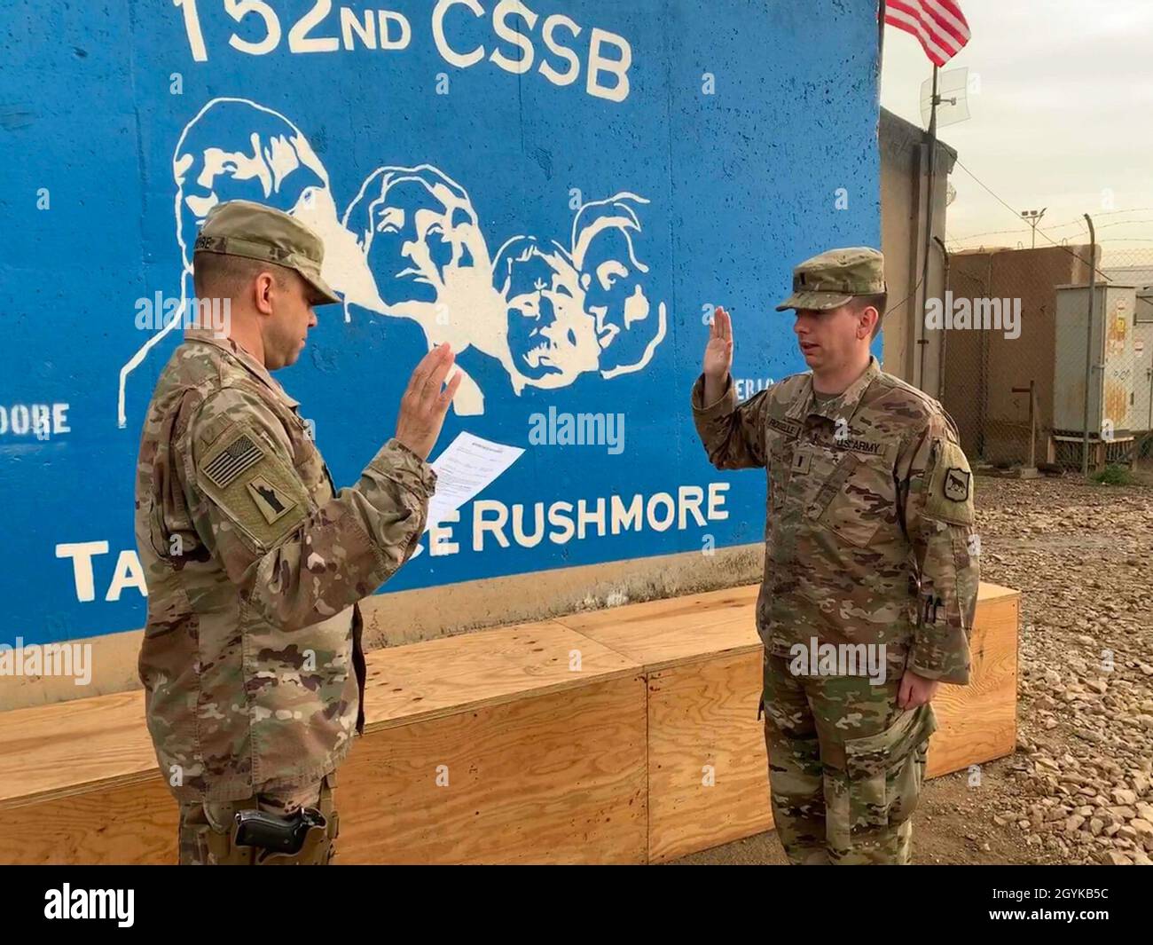 Lt. Col. David Moore, commander of the 152nd Combat Sustainment Support ...