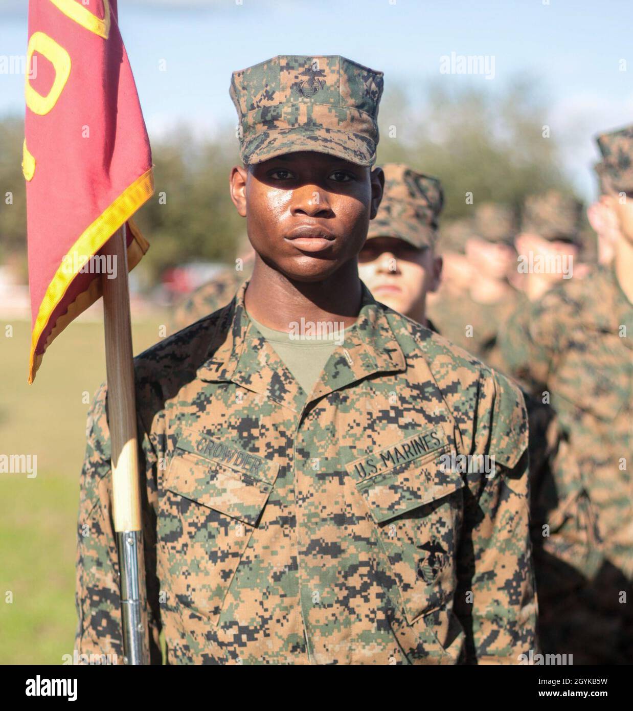 Pfc. Khalil Crowder, honor graduate for Platoon 1001 Delta Company, 1st ...