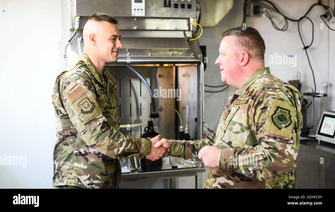 U.S. Air Force Col. Rod Simpson, right, 386th Air Expeditionary Wing ...