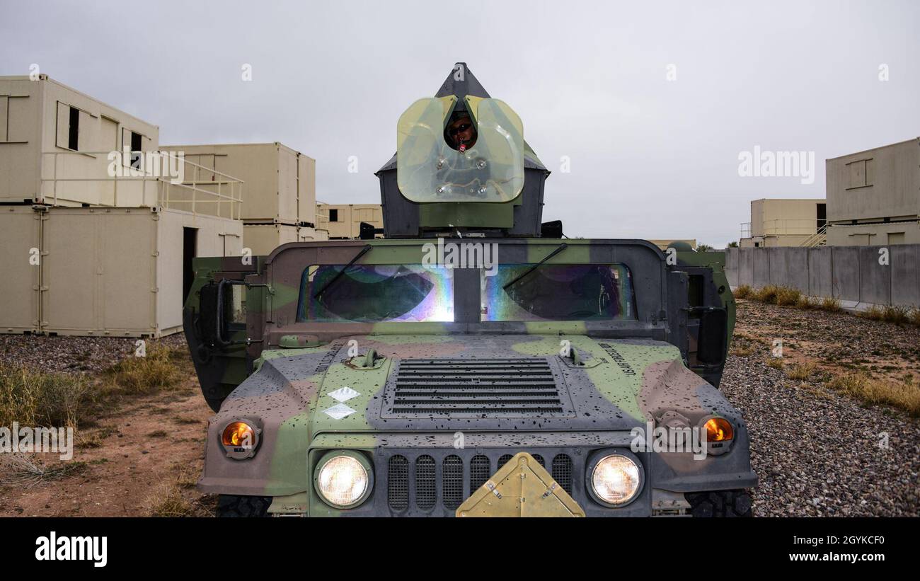 An Airman assigned to the 355th Civil Engineer Squadron runs patrol in ...
