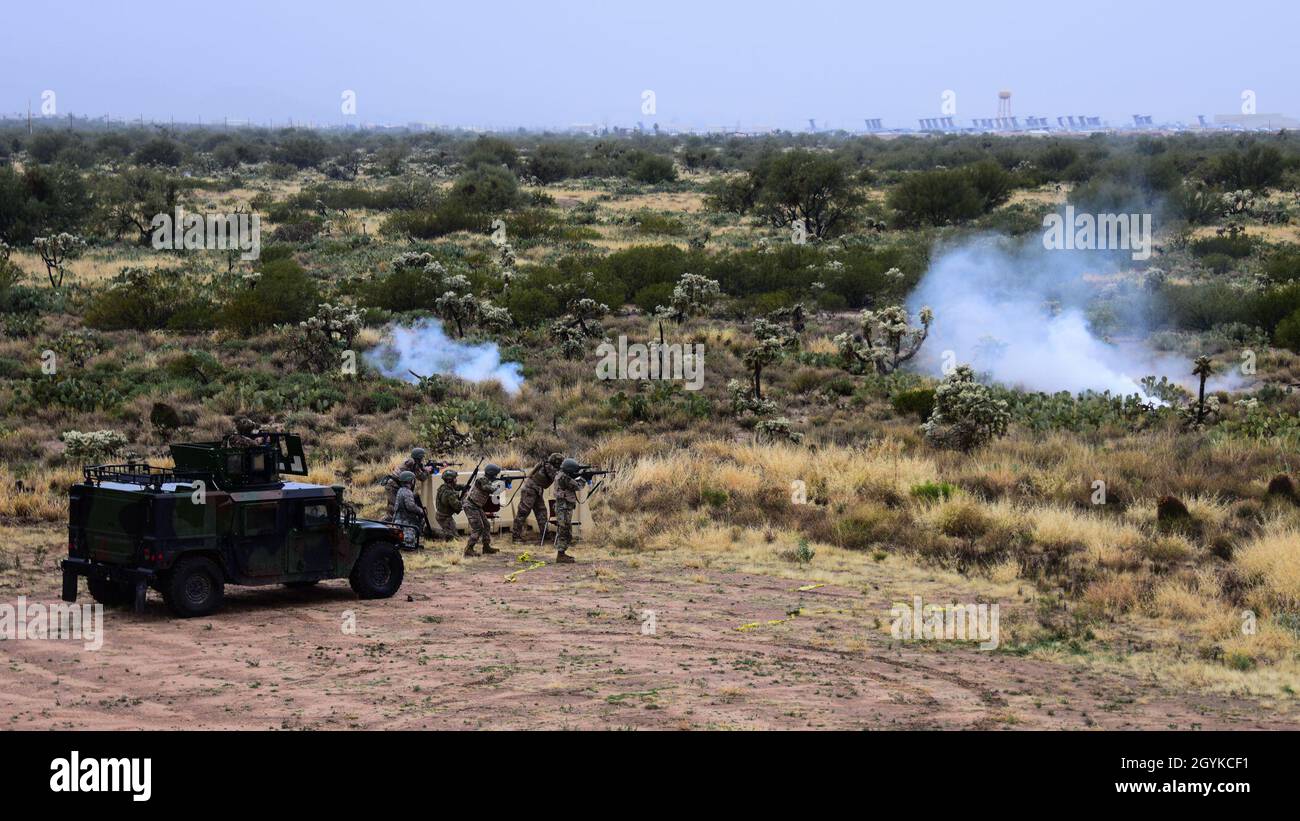 Airmen assigned to the 355th Civil Engineer Squadron fight off ...