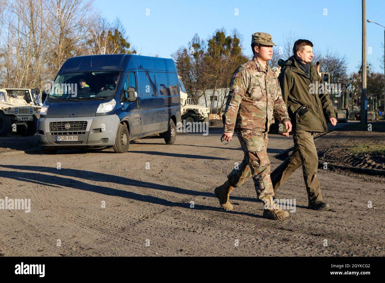 Sgt. Minkyu Kim, a supply sergeant from Pleasanton, California, with ...