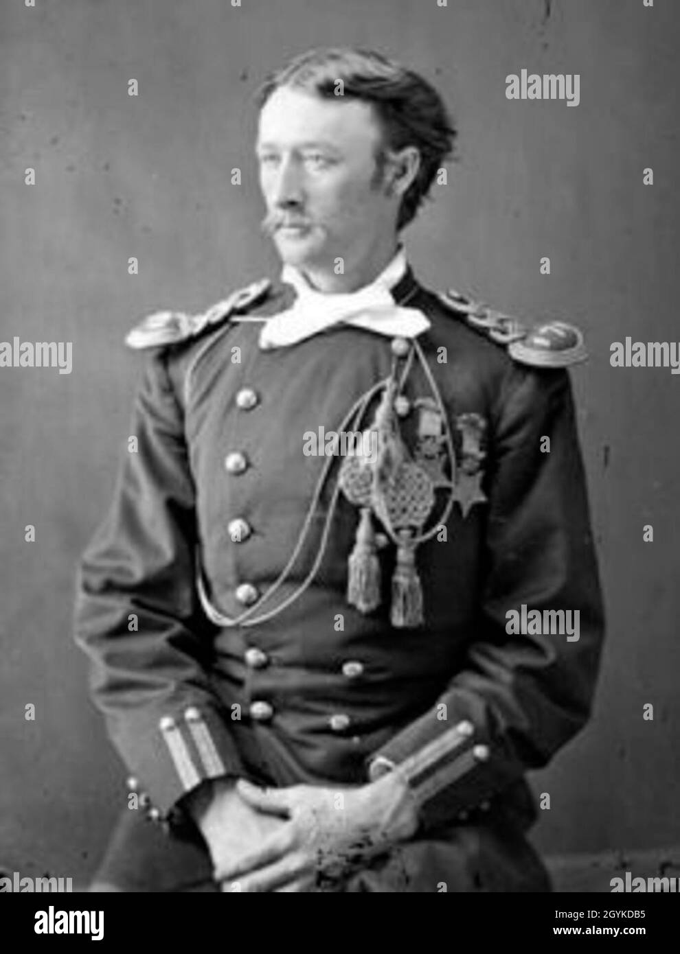 Army Capt. Thomas W. Custer wearing his two Medals of Honor. Army photo ...
