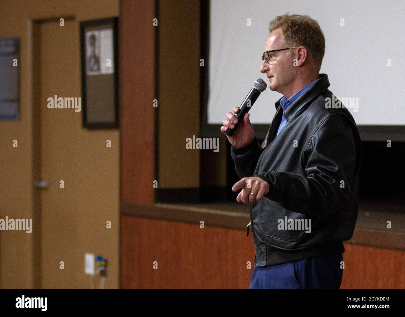 Acting Secretary of the Navy Thomas B. Modly speaks to U.S. service ...