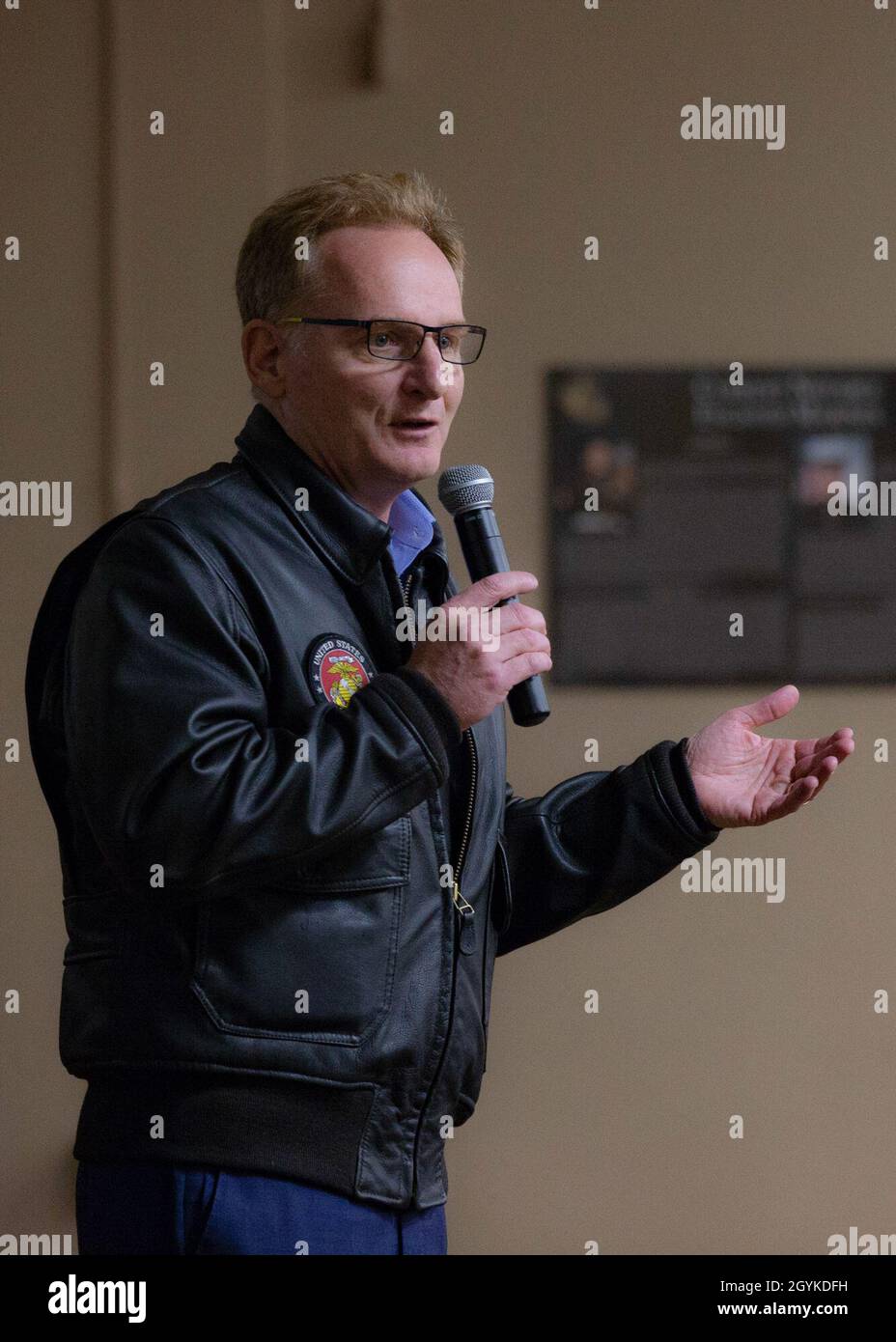 Acting Secretary of the Navy Thomas B. Modly speaks to U.S. service ...