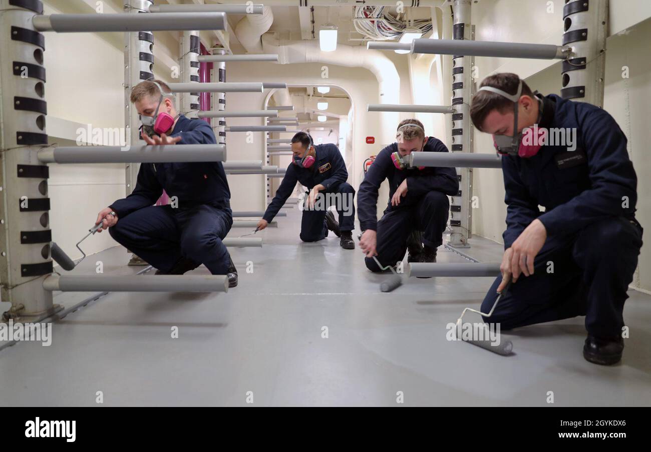 ATLANTIC OCEAN (Jan. 18, 2020) Aviation Ordanancemen, assigned to USS ...