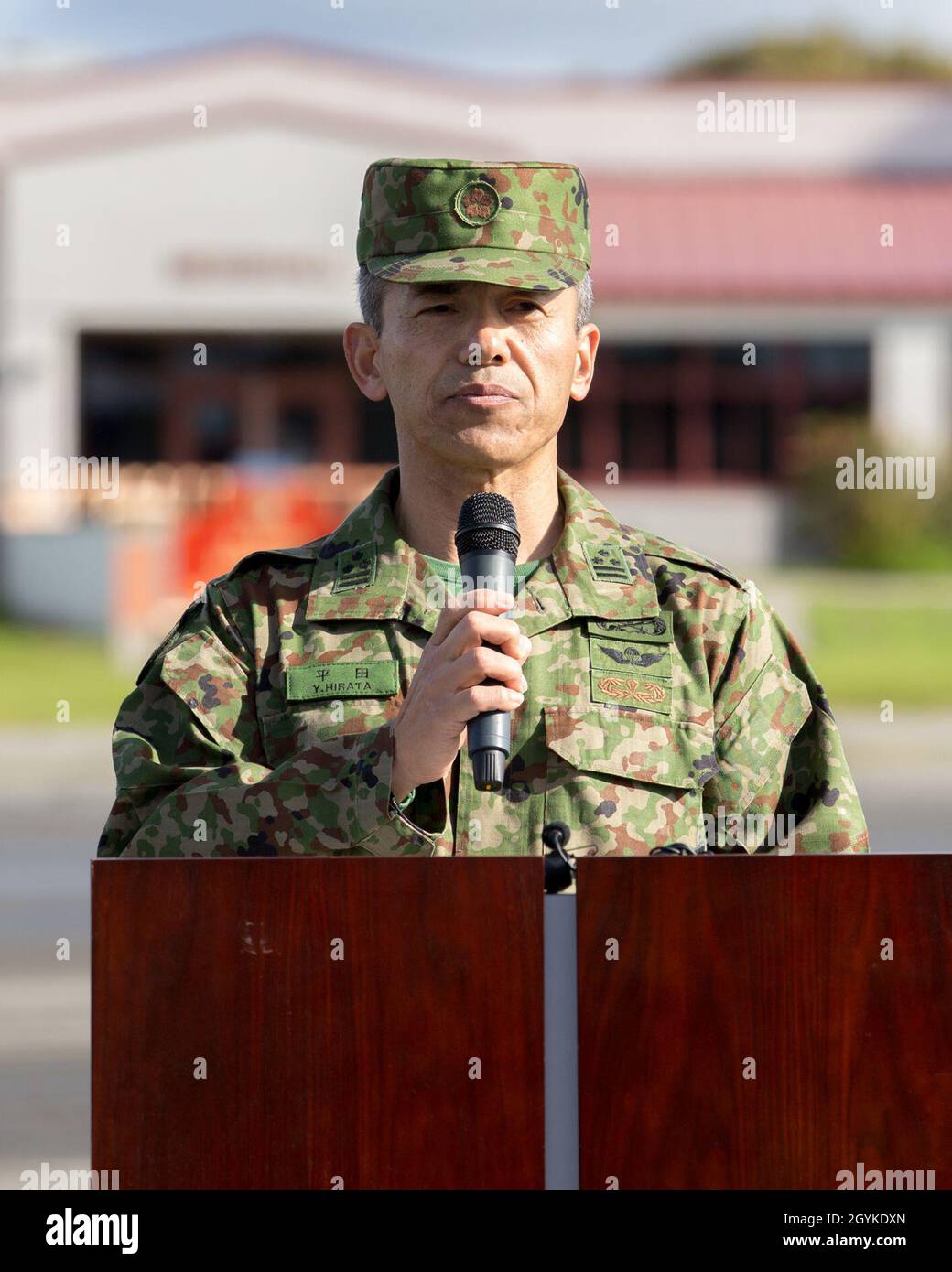 Japan Ground Self-Defense Force Col. Yuji Hirata, deputy commanding ...