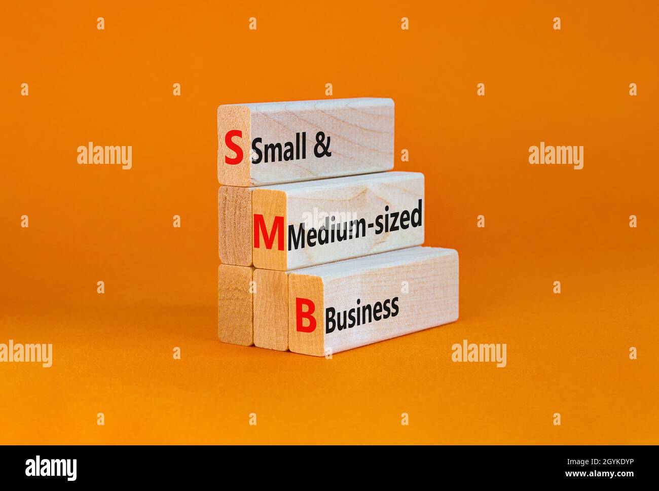 SMB small and medium-sized business symbol. Words SMB small and medium ...