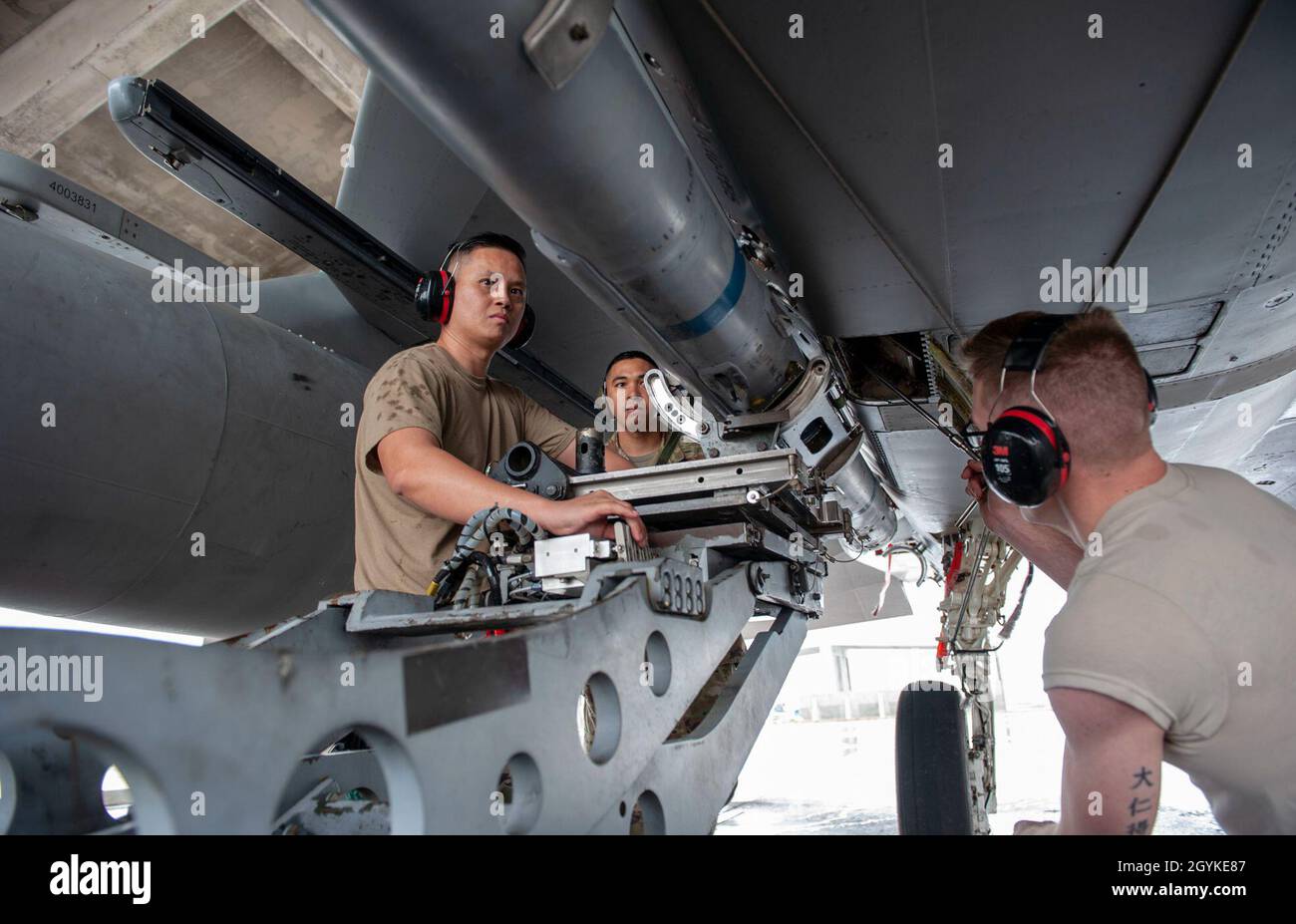 U.S. Air Force Staff Sgt. Chinh Nguyen (left), 67th Aircraft ...