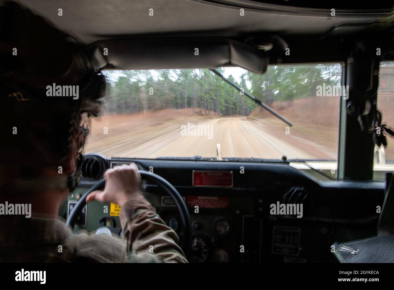 An 821st Contingency Response Group Airman drives a Humvee Jan. 17 ...