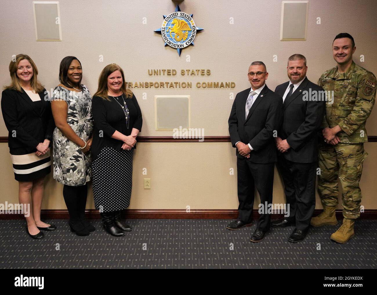 USTRANSCOM’s Protocol staff pictured left to right: Liz Wszalek, Lynn ...