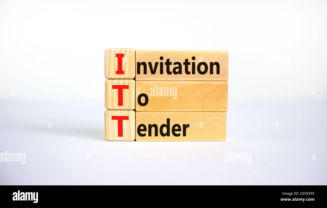 ITT invitation to tender symbol. Concept words ITT invitation to tender ...