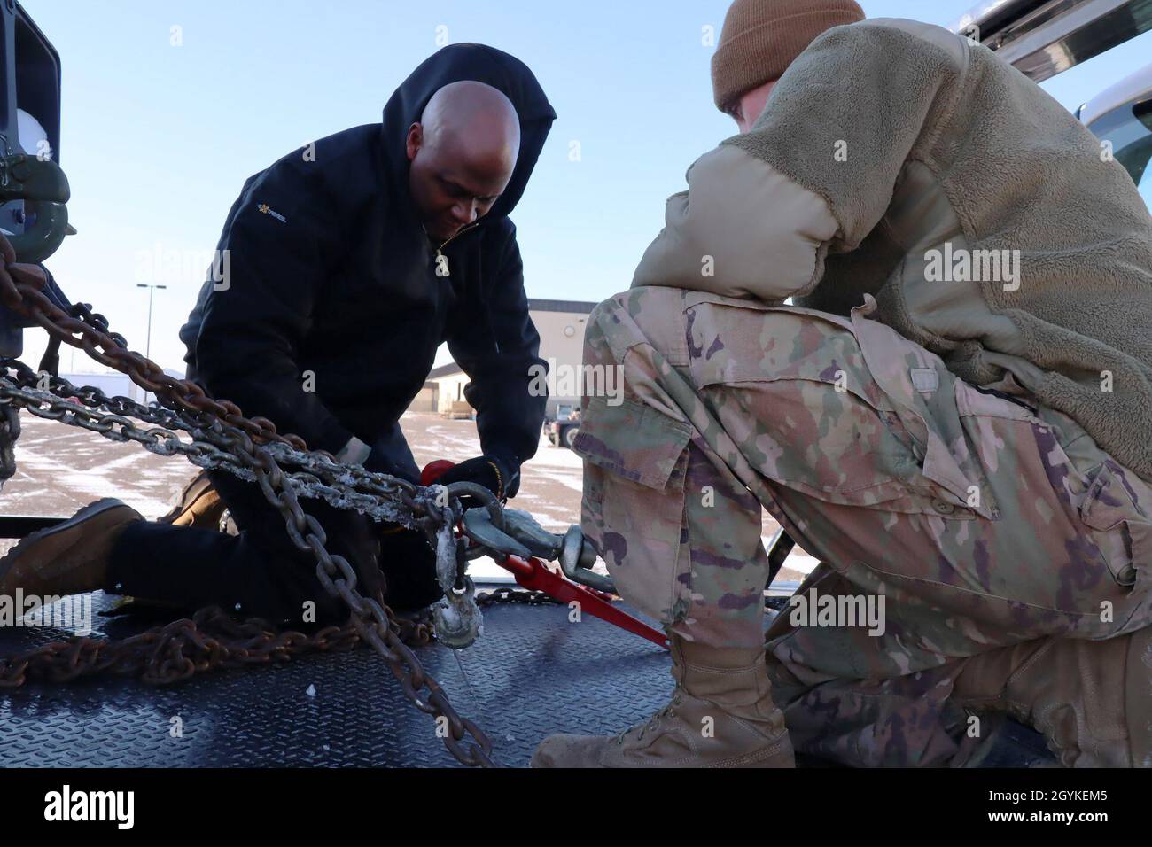 Tie down chains hi-res stock photography and images - Alamy