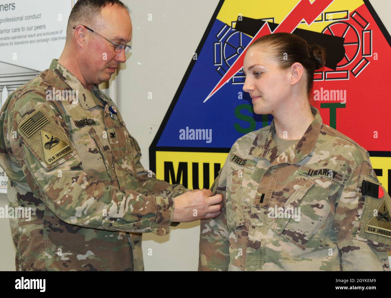 Col. Ronnie Anderson, commander, 1st Armored Division Resolute Support ...