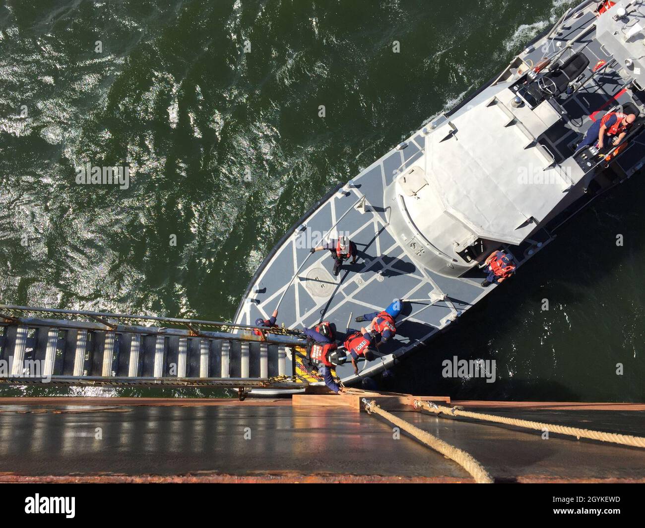 Members of the Coast Guard Sector Columbia River Vessel Boarding and ...