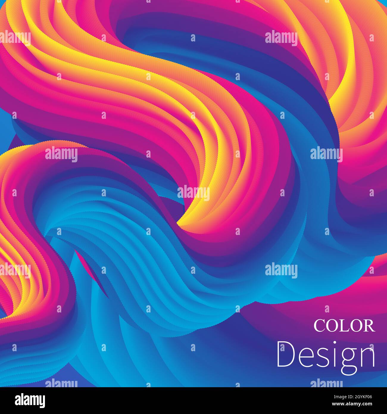 Color Background. Fluid Poster. Flow Wave. Vector illustration Stock ...
