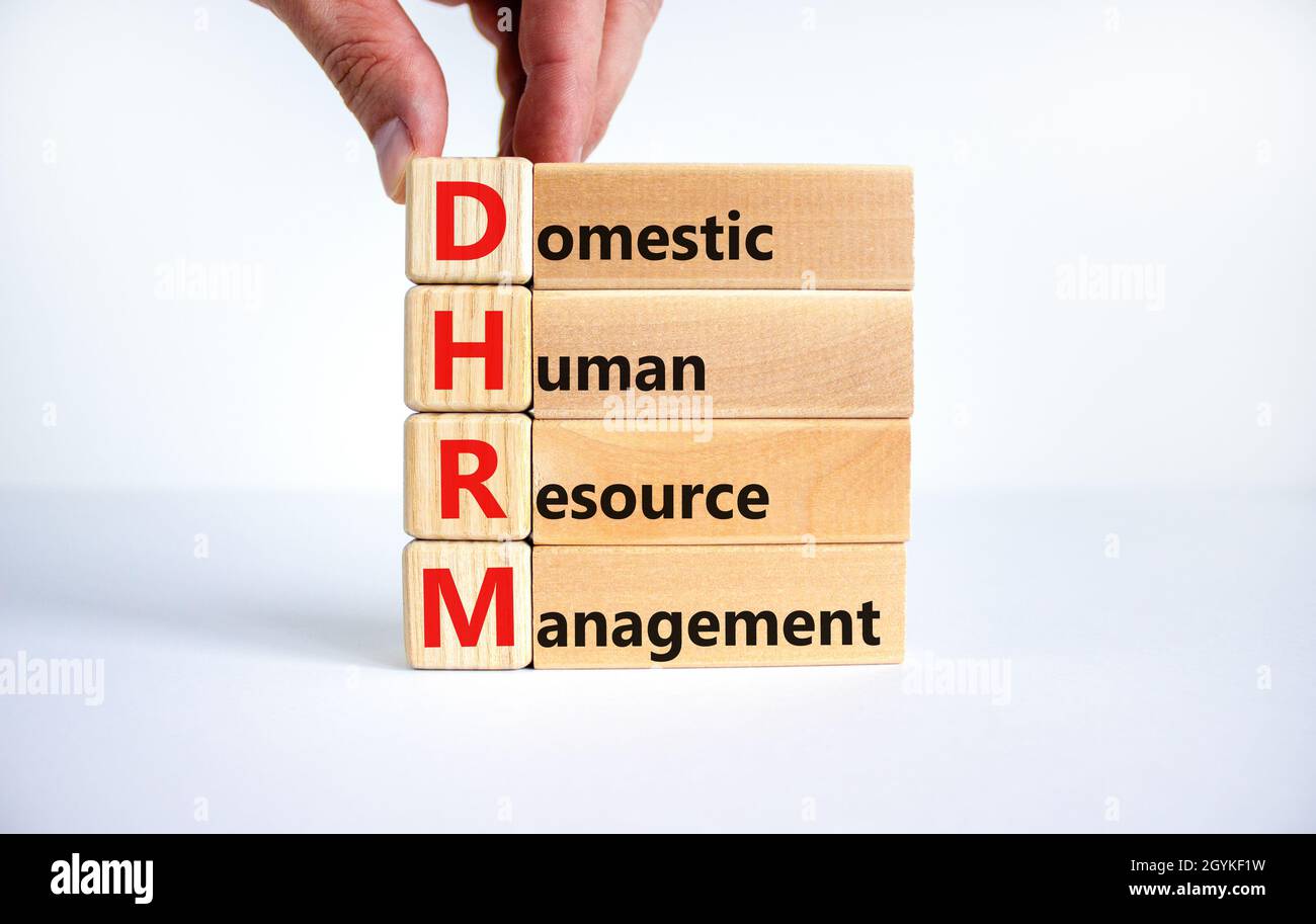DHRM, domestic human resource management symbol. Words DHRM, domestic ...