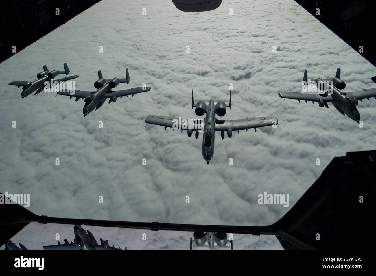 U.S. Air Force A-10 Thunderbolt IIs fly above the U.S. Central Command ...
