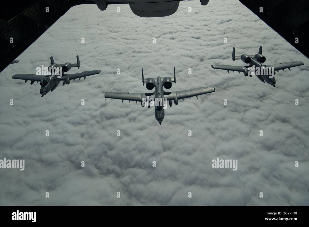 U.S. Air Force A-10 Thunderbolt IIs fly above the U.S. Central Command ...