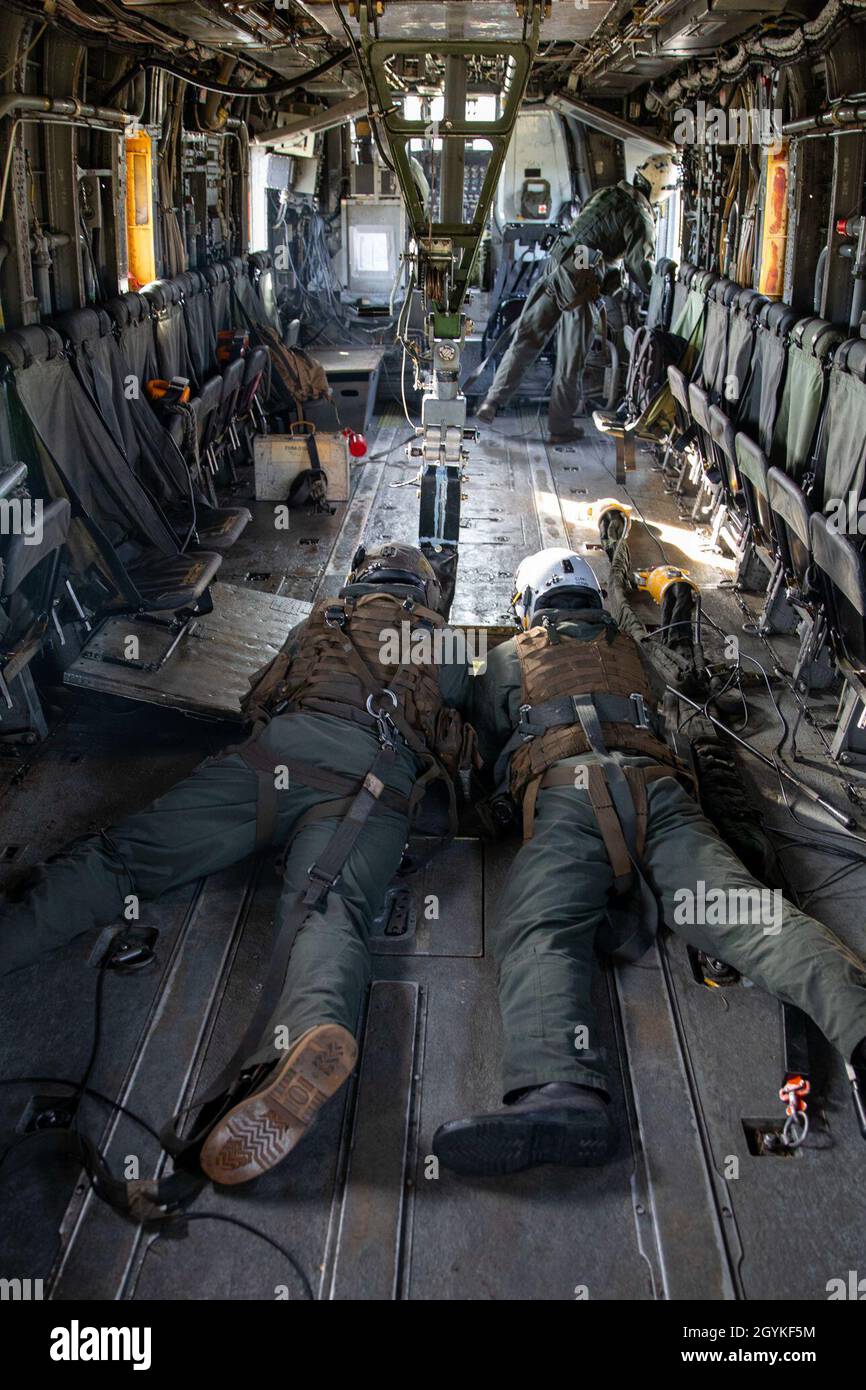 U.S. Marine Corps SSgt. Jensen Matthew, left, and Lance Cpl. Dylan ...