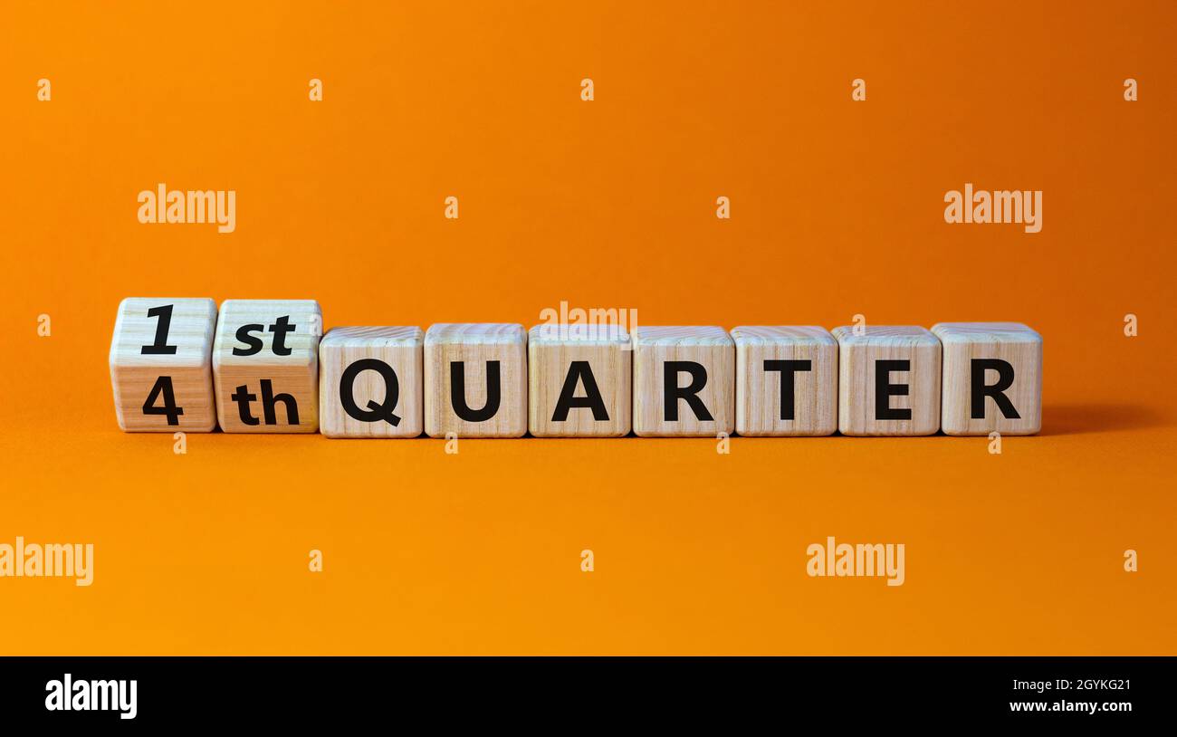 From 4th to 1st quater symbol. Turned wooden cubes and changed words ...