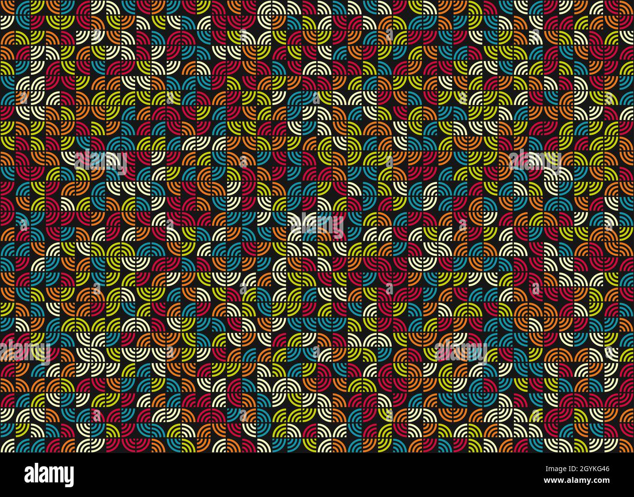 Abstract Geometrical generative computational art illustration Stock ...