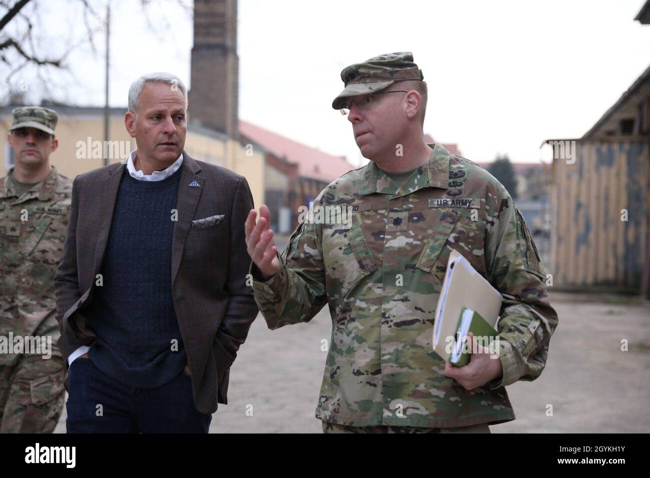 Army Lt. Col. William Wood, mission commander of the 418th Civil ...