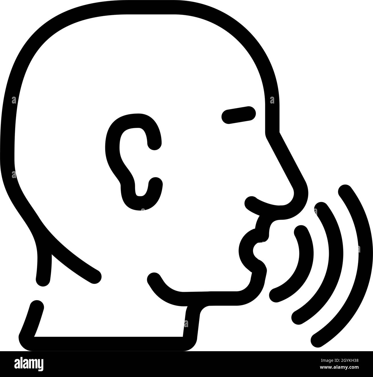 talking and discussing human line icon vector illustration Stock Vector ...