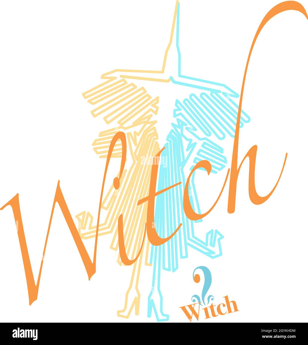 halloween witch. which witch, a play with words Stock Vector Image ...