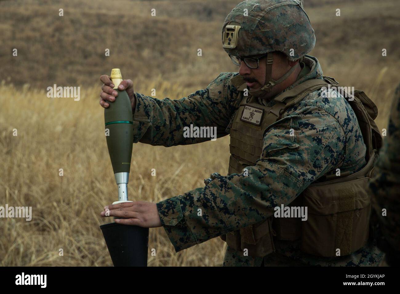 Lance Cpl. Samuel Almaraz, a mortarman with 1st Battalion, 5th Marine ...