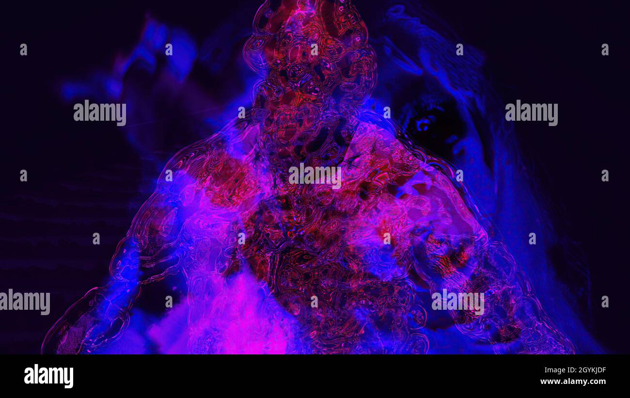 3d illustration - Horror Zombie With Effects Stock Photo - Alamy