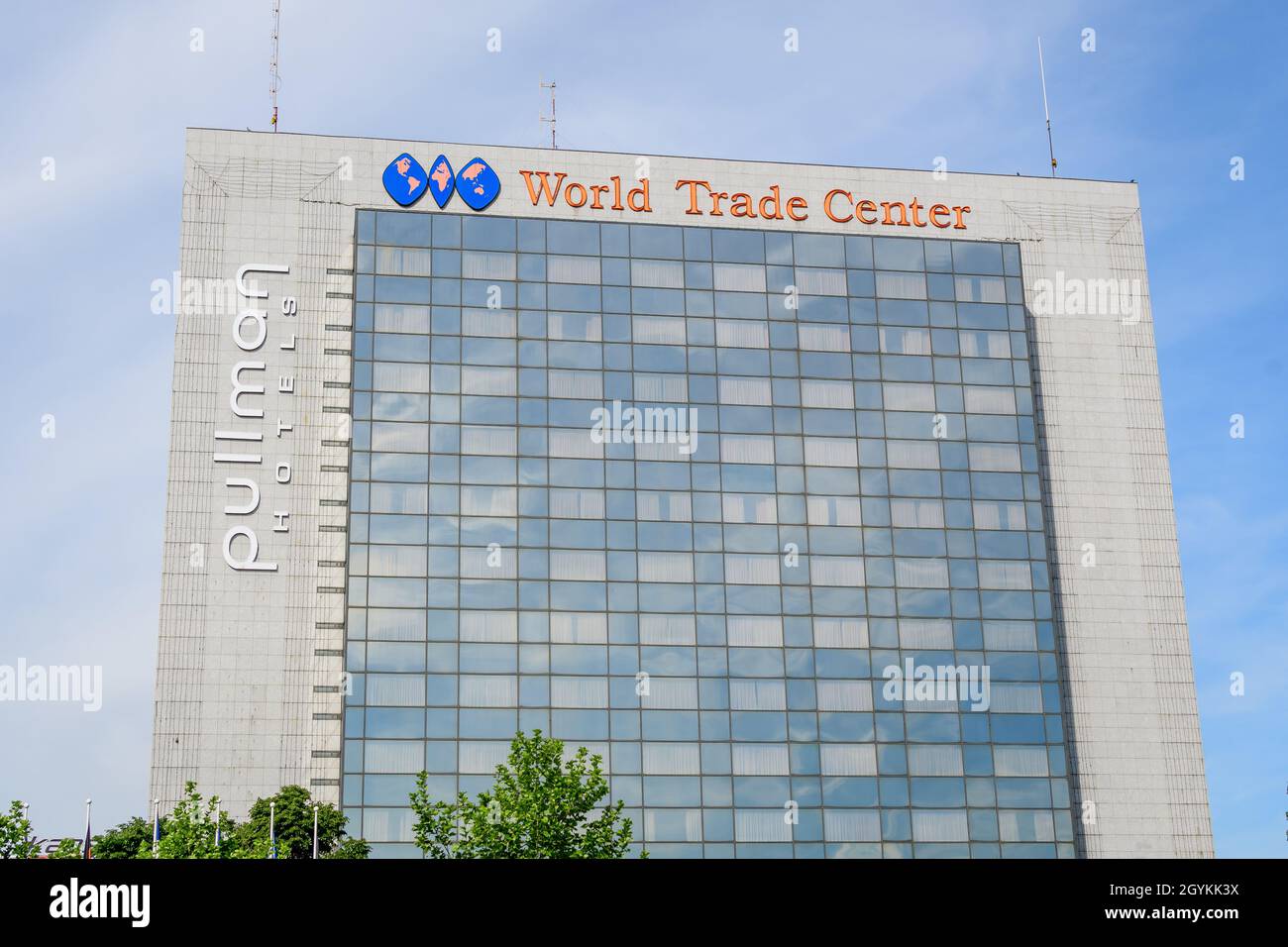 Bucharest, Romania - 15 May 2021: Main modern building of World Trade ...