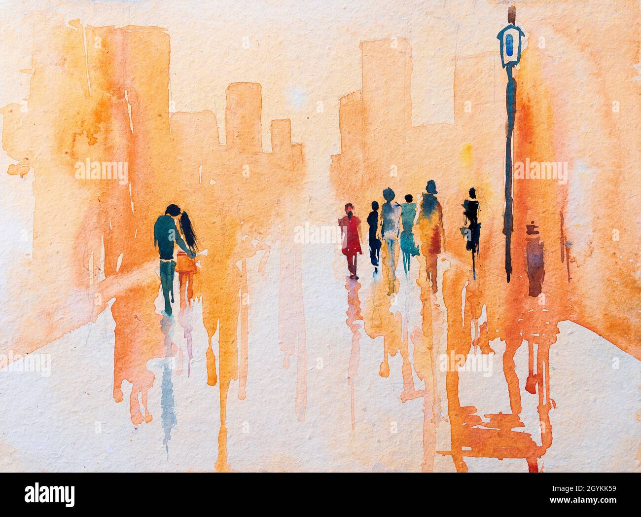 Abstract bright creative image of new hope amongst pandemic. People ...