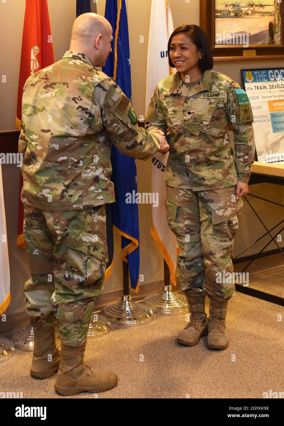 U.S. Air Force Col. Andres Nazario, 17th Training Wing commander, coins ...