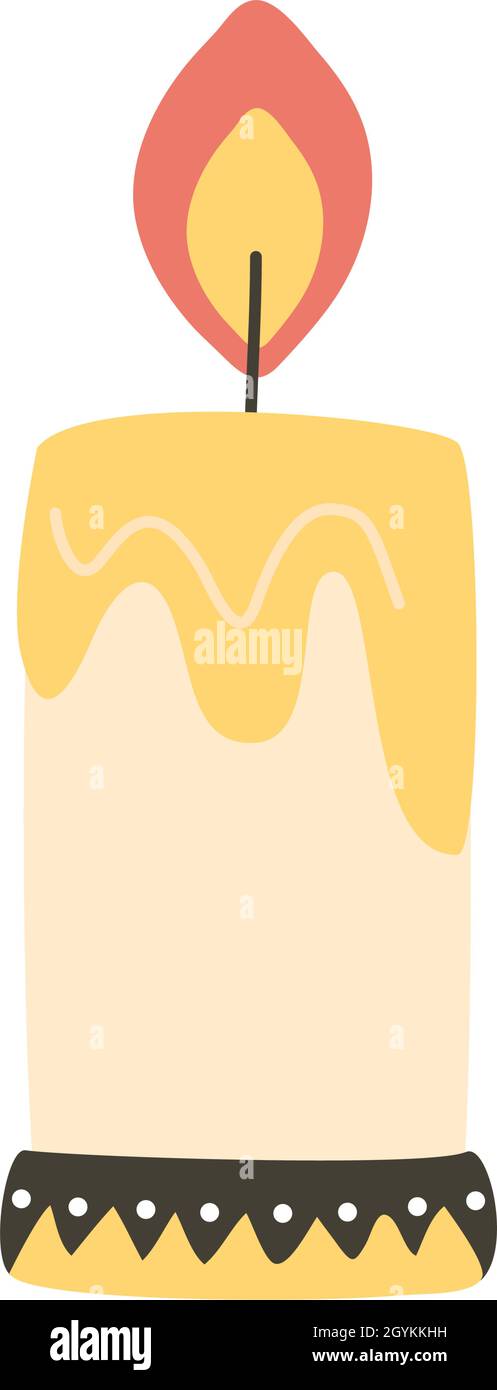 candle wax fire decorative icon Stock Vector Image & Art - Alamy