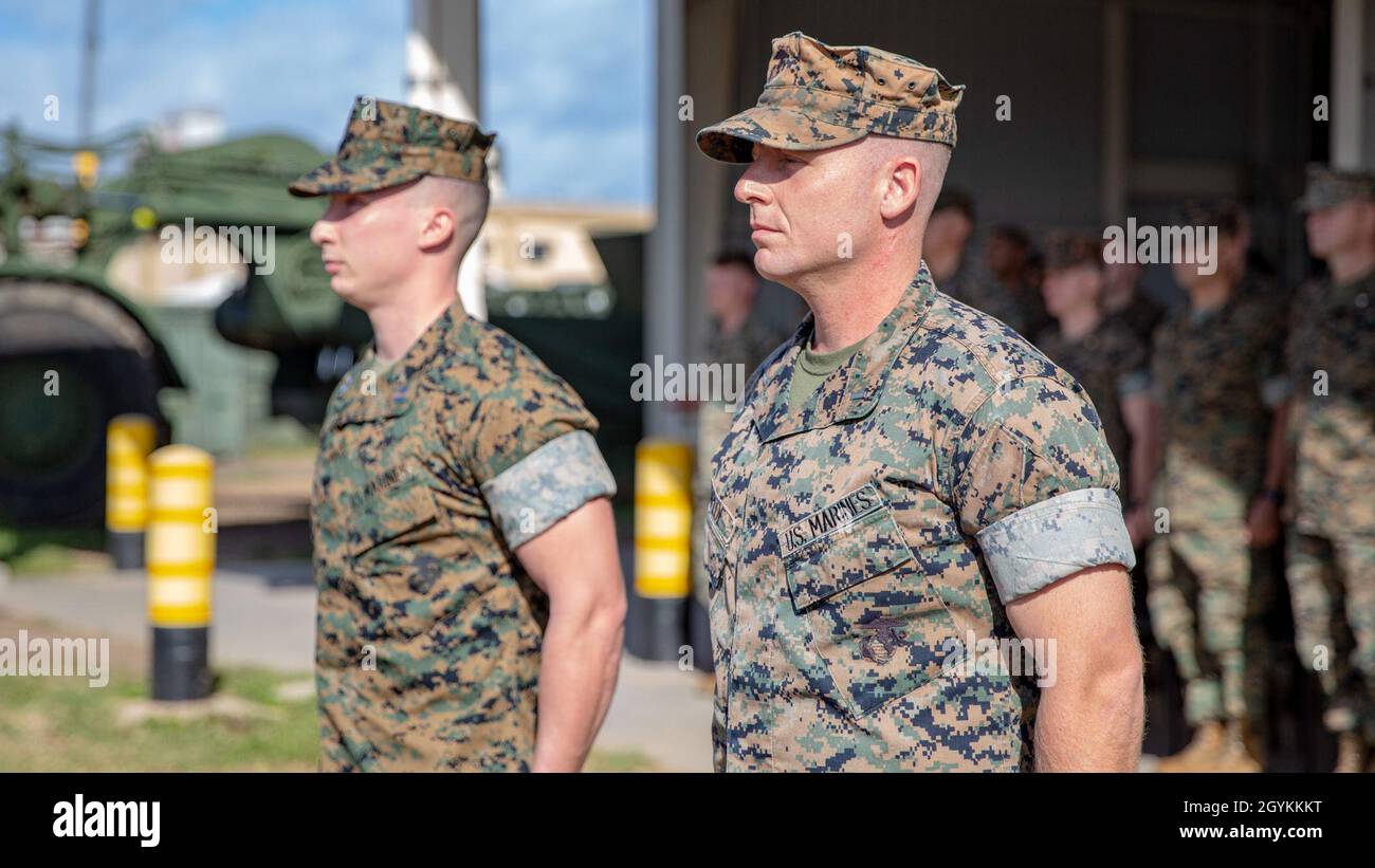 U.S. Marine Corps Capt. Cory Deaton with Engineer Service Company ...