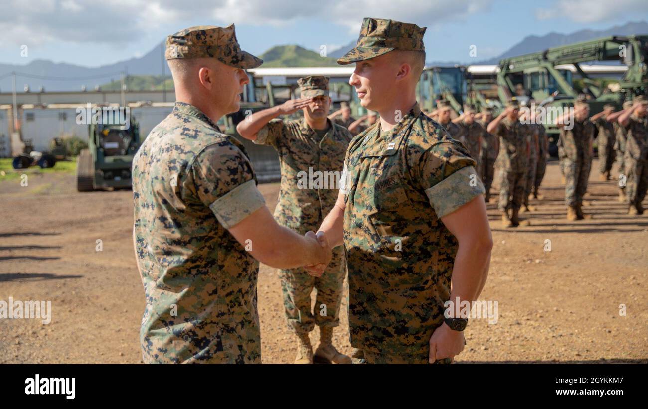 U.S. Marine Corps Capt. Cory Deaton with Engineer Service Company ...