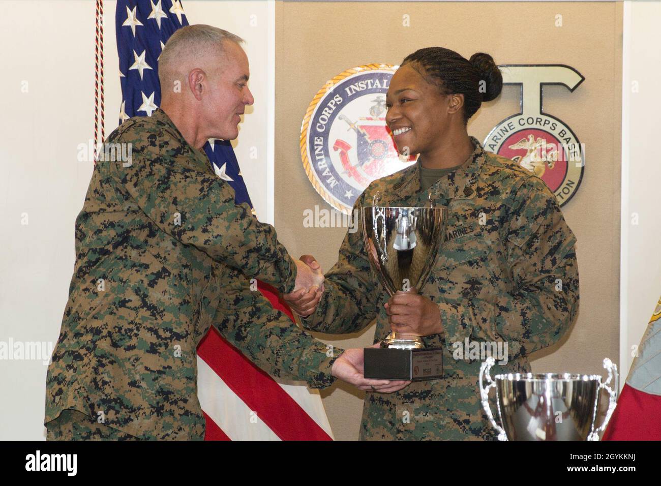 U.S. Marine Brig. Gen. Dan Conley, left, the commanding general of ...