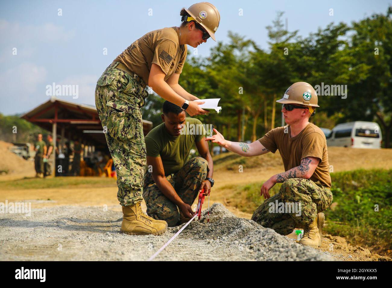 U.S. Navy Sailor Second Class Petty Officer Megan Pringle, left, Steel ...